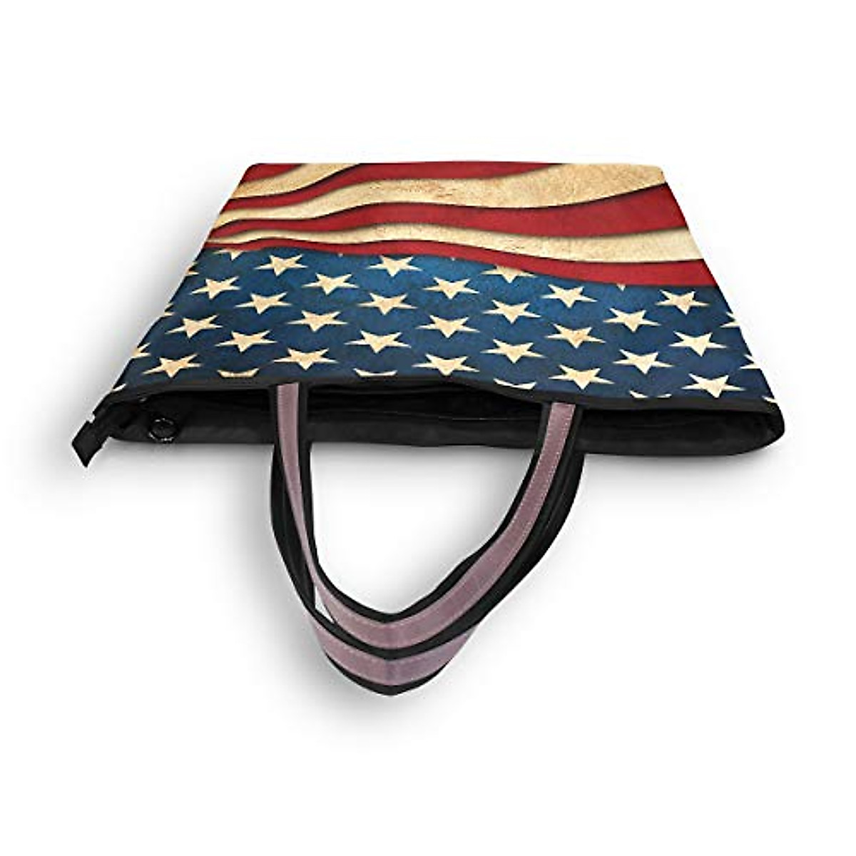 4Th Of July American Flag Handbags and Purse for Women Tote Bag Large Capacity Top Handle Shopper Shoulder Bag