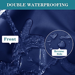 Comcaver Chaise Lounge Cushion for Outdoor Furniture, Waterproof Fade and Tear Resistant Lounge Deck Chair Cushions for Patio Lawn Pool Resort Hotel, 72x21x3 Inch, Navy