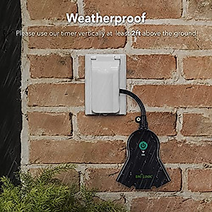 BN-LINK Smart WiFi Heavy Duty Outdoor Outlet, Timer and Countdown Function, No Hub Required for Outdoor Lights, Compatible with Alexa and Google Assistant (Outdoor) 2.4 GHz Network only