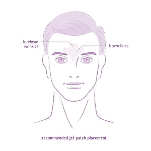 Toute Nuit Facial Wrinkle Patches, Face Tape, Jet, Unisex, Extra Large Frown Lines and Forehead Coverage, 20 Patches