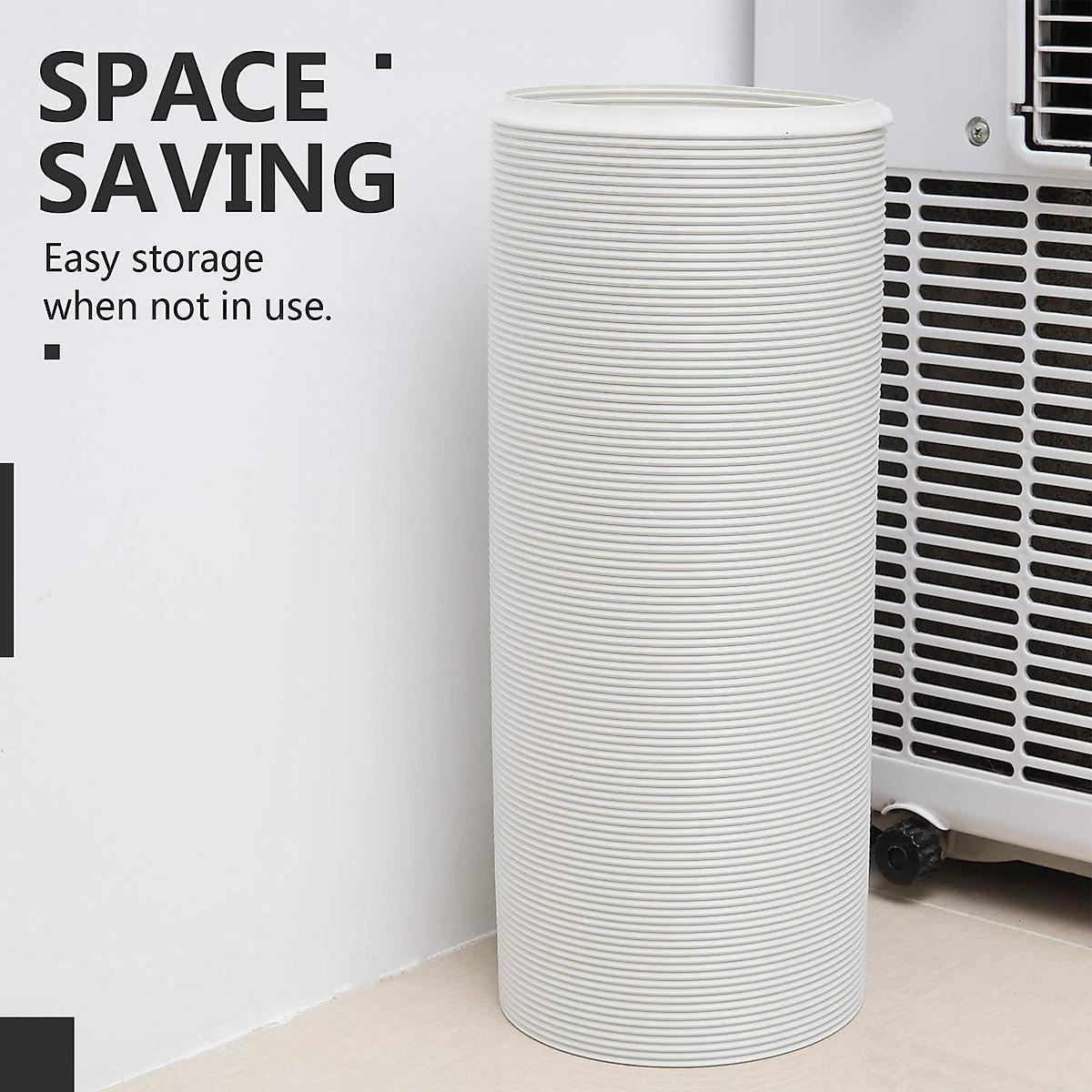 YoleShy Portable Air Conditioner Exhaust Hose 5.9 Inch Diameter AC Hose with Anti-Clockwise Thread 80 Inch Length Compatible with Delonghi and More