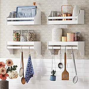 UTEX Nursery Book Shelves for Wall Set of 4, Floating Book Shelf for Kids Rooms, Small Wall Mounted Baby Bookshelf for Nursery Decor Playroom Toy Storage, 16.3 Inch