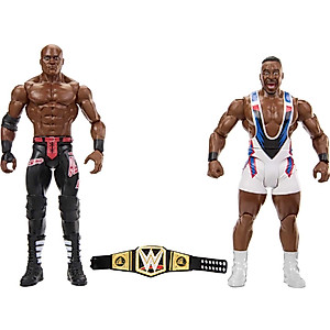 Mattel WWE Big E vs Bobby Lashley Championship Showdown Action Figure 2-Pack with Mattel WWE Championship, 6-inch