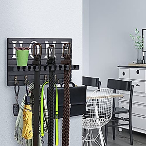 FTUREERA Belt Hanger, Belt Organizer with Hooks Wall Mount, Belt Holder Rack for Men/Women Closet