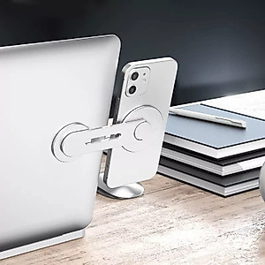 Continuity Camera Mount for MacBook and iPhone 12/13/14, 360 Degree Webcam Mount Compatible with MagSafe and Android Through Included Adapter