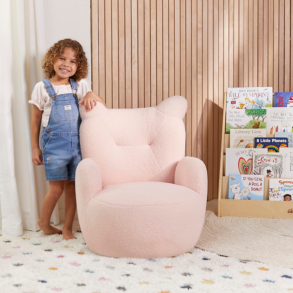 ECR4Kids Teddy Chair, Kids Furniture, Pink