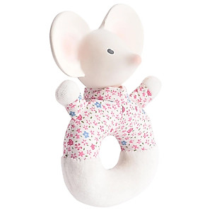 Tikiri Meiya The Mouse Soft Rattle with Rubber Head (Pink)