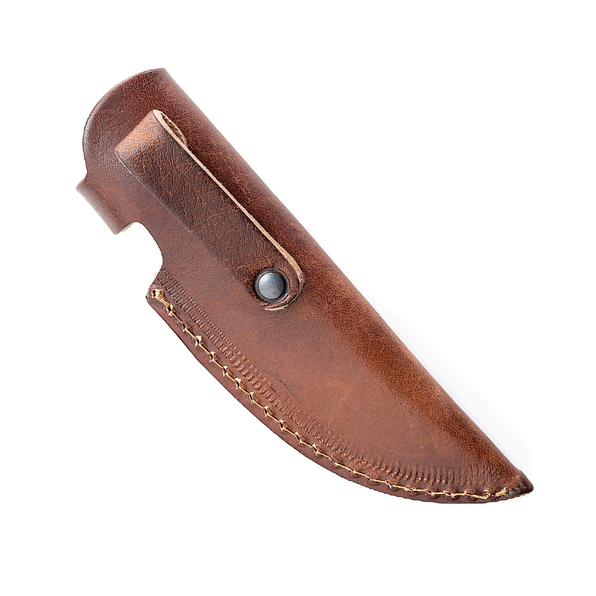 Premium knife sheath with belt clip – handmade knife holster made of genuine buffalo leather – knife leather pouch for hunting & kitchen – Tommy brown