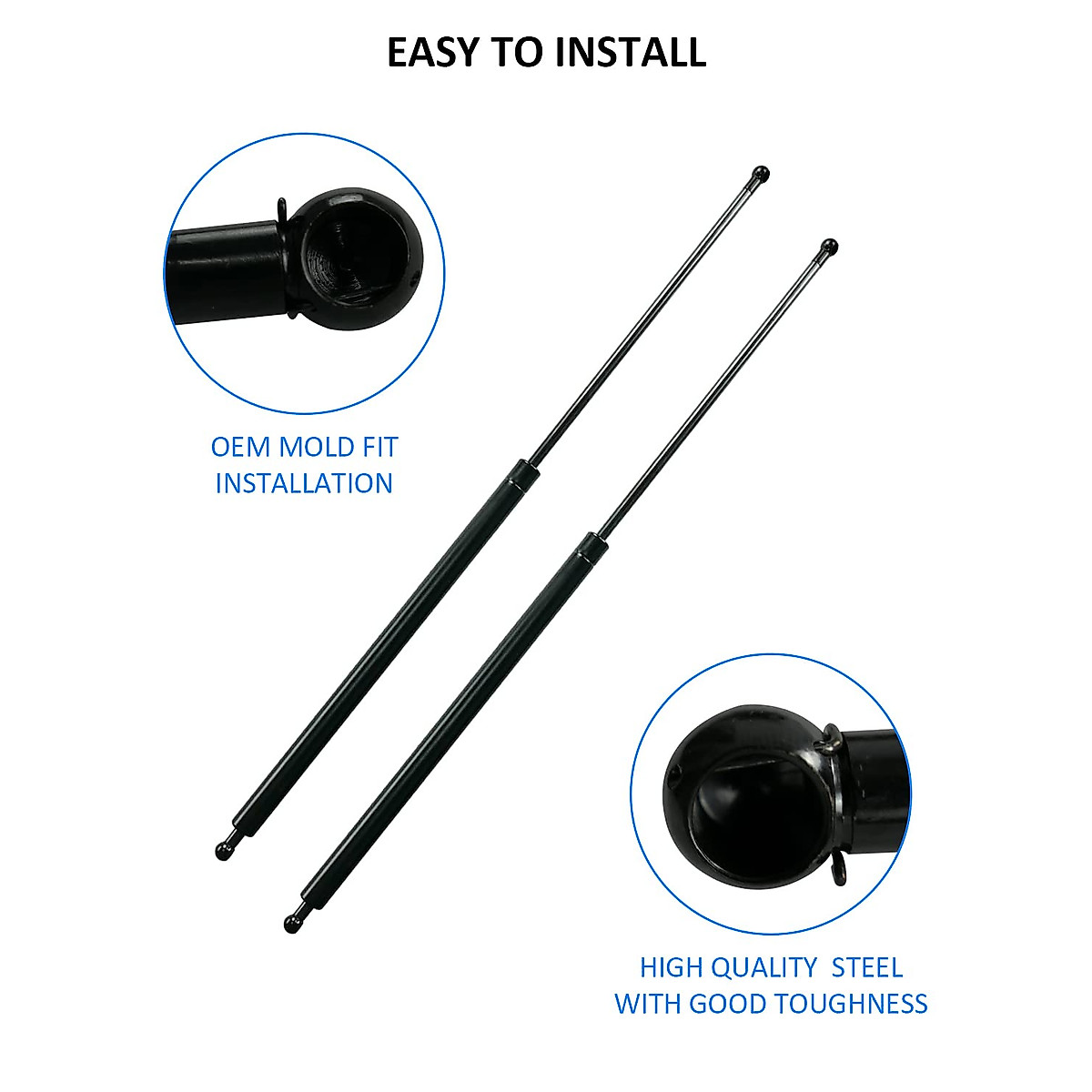 YUANTUO 28" 300Lb Gas Struts Spring Shocks, 1335N Lift Support for Super Heavy-Duty Sled Trailer Tonneau Cover Trap Door Murphy Bed Truck Cover, SF280M300