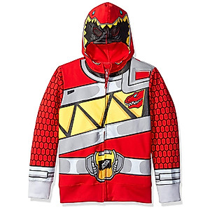 Power Rangers Little Boys Red Ranger Dino Charge Costume Hoodie, Small - 4