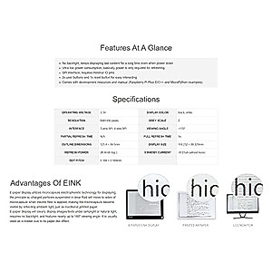 Waveshare 5.83inch E-Paper E-Ink Display Module for Raspberry Pi Pico 648×480 Pixels Black/White SPI Interface