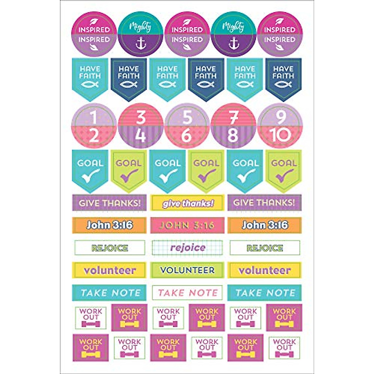 Essentials Planner Stickers - Bible (Set of 450 Stickers)