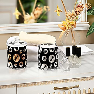Love Paw Imprint Acrylic Jars 2/4 Pack of 12 oz, for Bathroom Canister Storage Organization, Vanity Makeup Organizer