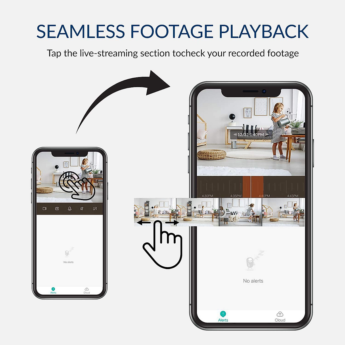 Kami by YI 1080P Indoor Security Camera, IP Home Surveillance System with AI Motion Detection, Activity Zone, Kami & YI Home APP, Compatible with Alexa & Google