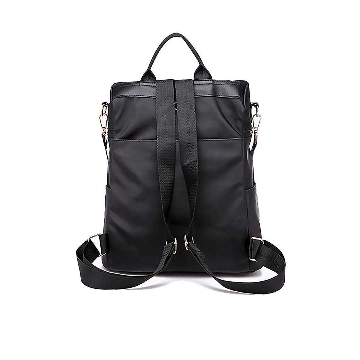 LTDH Women Backpack Fashion Shoulder Bag Girls Daypack Travel Rucksack Bag Embroidery Elephant (Black)