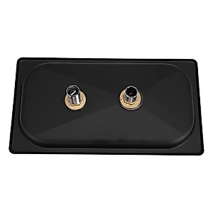 DIBTSA Pitcher Rinser, Espresso Rinser, Drain and Drip Tray, Stainless Steel Bar Glass Rinser for Sink, Cup Washer Spray Rinser for Home Kitchen Hotel Cafe Restaurant (12.8 x 6.9 x 0.9 inch,Black)