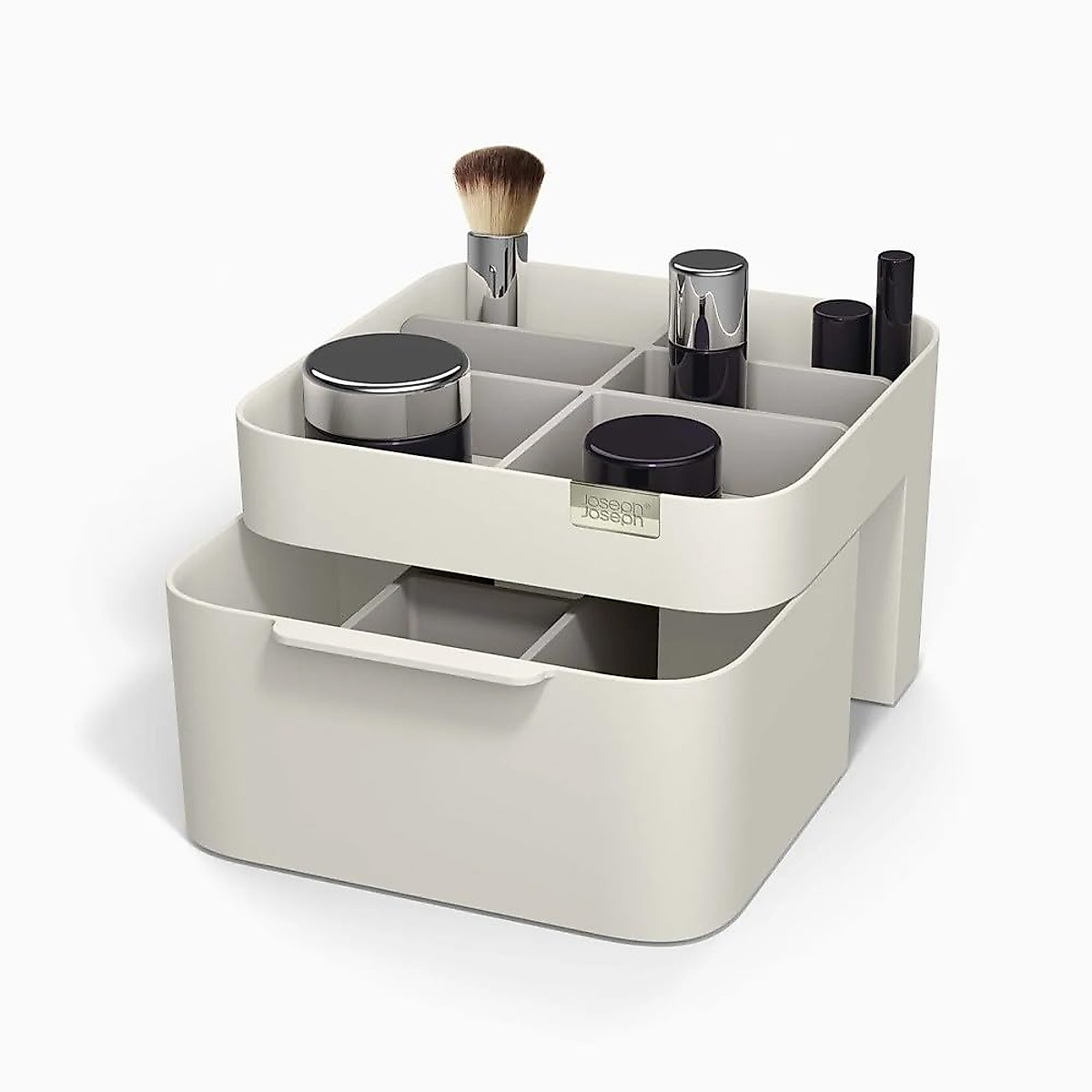 Joseph Joseph 75004 Viva Makeup Cosmetic Storage Organizer with Drawer, Medium, Shell
