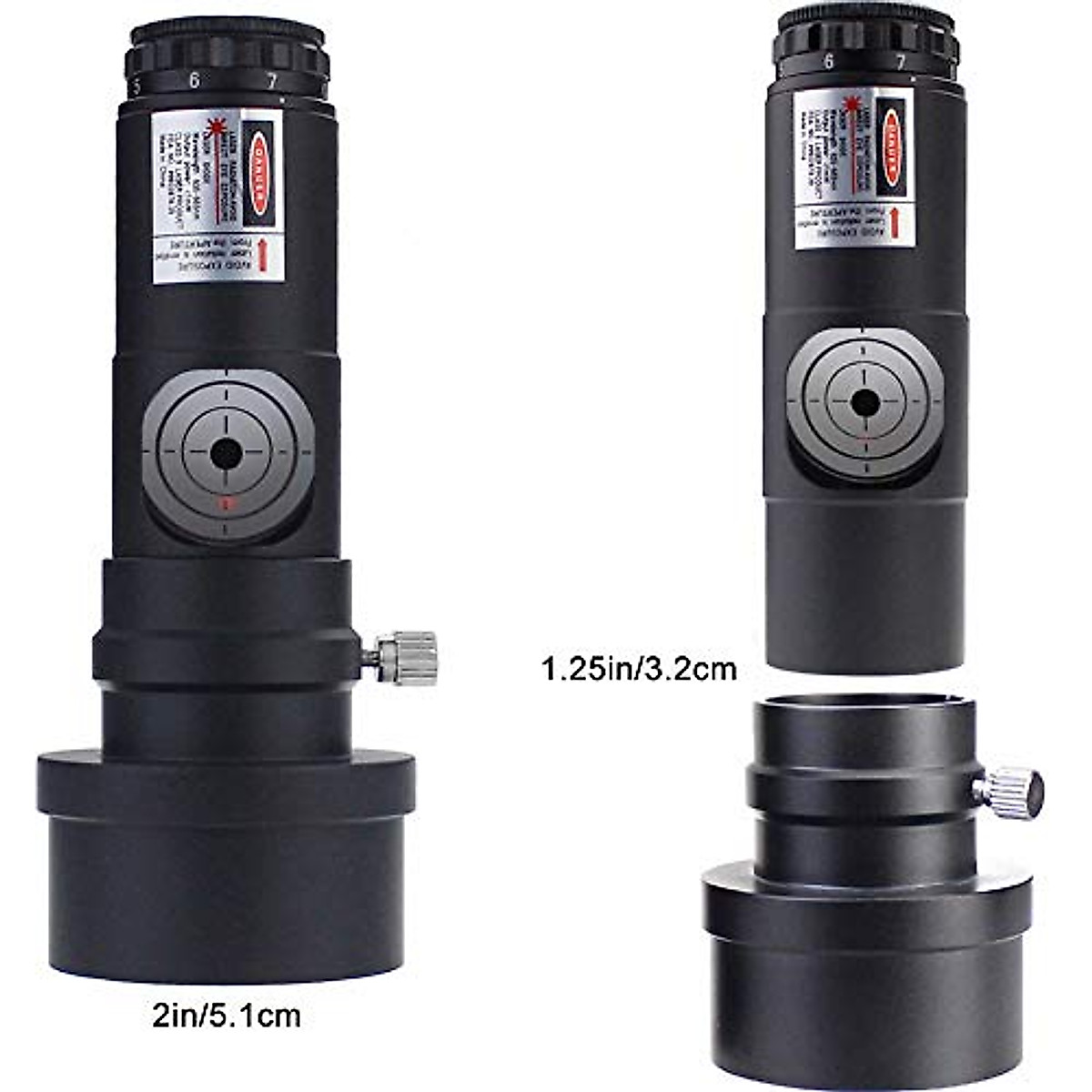 Telescope Laser Collimator 1.25inch, Bysameyee Calibrator with 2’’ Adapter for Newtonian Reflector Telescope Collimation