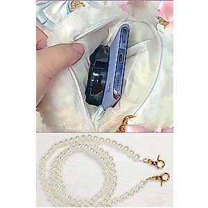 DLAIYUN Crossbody bag,cartoon Plush Rabbit girls wallets, Easter Gift One Shoulder Lolita Rabbit Women Kids Bag, Lovely Fluffy purse (PINK2)