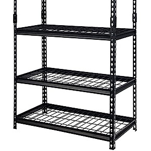 Pachira 36" W x 18" D x 72" H Adjustable Height 5-Shelf Steel Shelving Unit Utility Organizer Rack for Home, Office, and Warehouse, Black