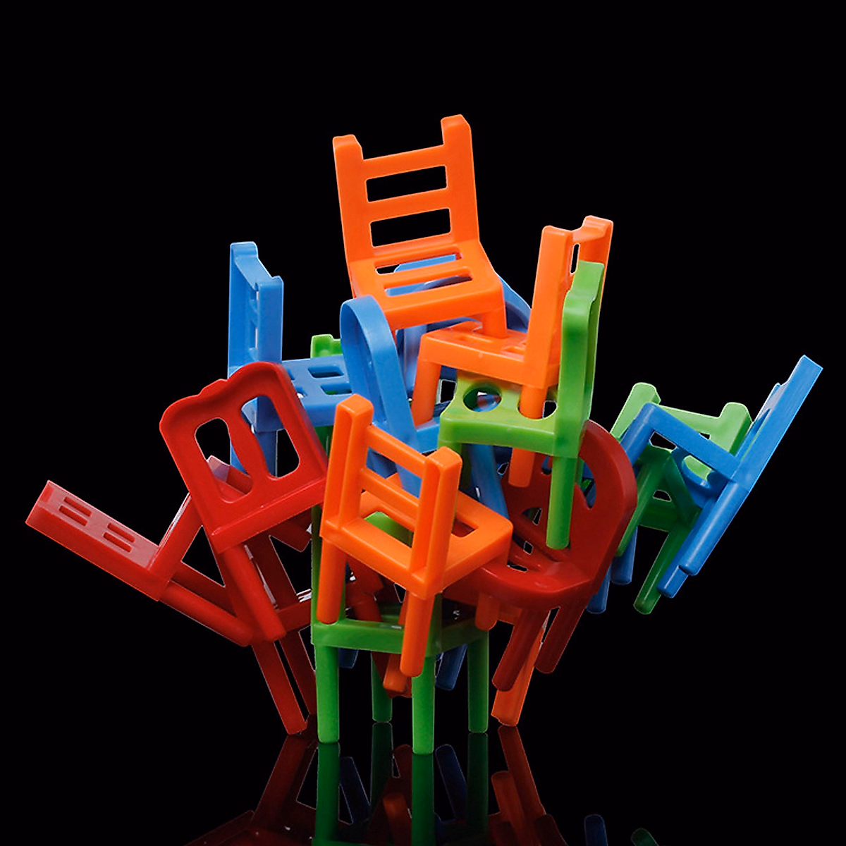 Carykon 36 PCS Children Stacking Chairs DIY Balance Chair Stool Parent-Child Gathering Puzzle Board Game Early Childhood Educational Chair Stacking Toys