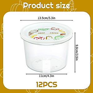 Rainmae 12pcs Pizza Dough Proofing Box with Lids, 1100ML Stackable Dough Proofing Container Pizza Making Accessories for Family Size Dough