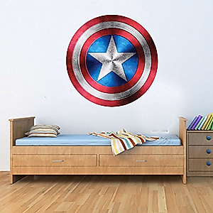 American Shield Superhero Kids Boy Girls Marvel Avengers Bedroom Decal Wall Art Sticker Poster 36 cm