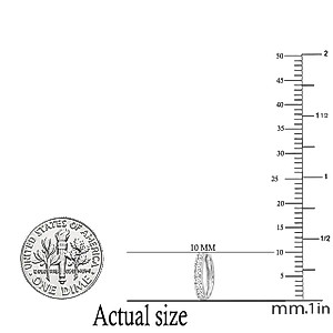 Dazzlingrock Collection 0.20 Carat (ctw) Round White Diamond Ladies Huggie Hoop Earrings 1/5 CT, 10K White Gold
