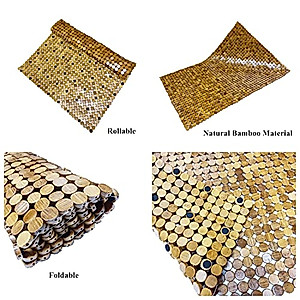 HJJKKH Bamboo Bath Mat with 23.6X35.4 inch,Nature Bamboo Wooden Bathroom Mat,Non Slip and Foldable Floor Shower Bath Mat for Bathroom,Bathtub,Shower,Sauna,Hot Tub