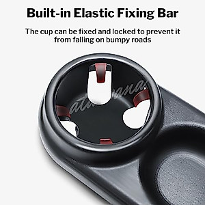 Universal Stroller Snack Tray with Cup Holder, Multifunctional 3 in 1 Stroller Organizer with Removable Non-Slip Grip Clip for Stroller Bar Snack Tray and Cup Holder Accessories (Black)