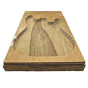 Exotic Wood Zone | Electric Guitar Body Blank Wood, Variety of Exotic Luthier Wood to Choose From 21" x 14" x 2" (Black Limba)