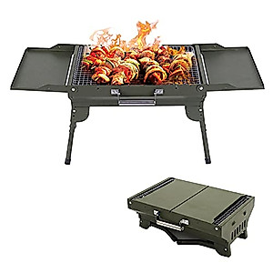 Barbecue Grill, Charcoal Grill, Portable BBQ Griddle, Compact Foldable Grill, Camping Smoker Grill, Outdoor Cooking for Travel, Barbecue Camping, Picnic, Patio, Hiking