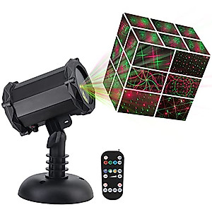 Lunhoo Christmas Laser Lights 18 pic Star Projector Party Lighting for Christmas Halloween and Holiday