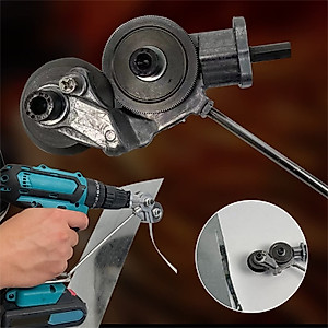 Metal Drill Bit Attachment New 2022 Electric Drill Scissors Electric Drill Cutter Attachment Electric Drill Cutter Secure And Durable Metal Cutting (Metal) Drill Bit Attachment (Silver, One Size)