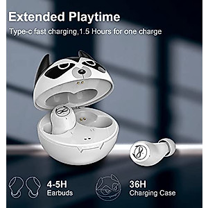 Instiwitt Cartoon Animation Game Wireless Earbuds, Bluetooth 5.1 Wireless Headset with Cute Wireless Charging Case Waterproof Stereo Headphones Noise Reduction in-Ear Built in Mic Sports Earphones