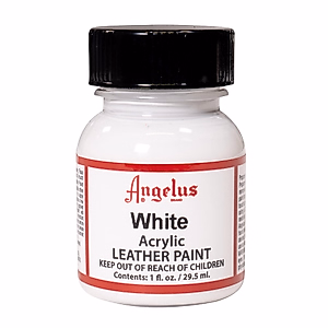 Angelus Acrylic Leather Paint, White, 1 oz