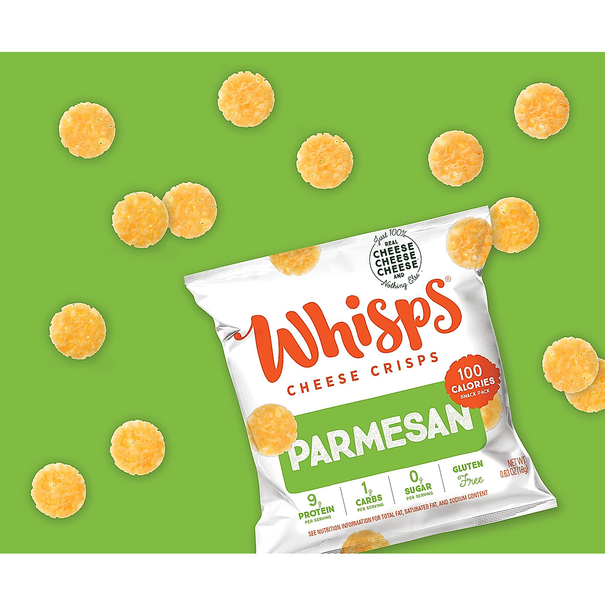 Whisps Cheese Crisps Parmesan & Cheddar Cheese | Protein Chips | Healthy Snacks | Protein Snacks, Gluten Free, High Protein, Low Carb Keto Food (0.63Oz, 12 Pack)