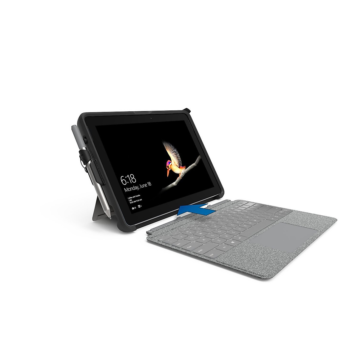 Kensington Blackbelt Surface Go Rugged Case for Surface Go 3, Surface Go 2 and Surface Go (K97651WW)