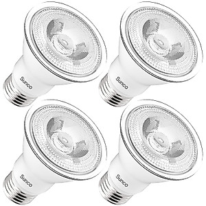 Sunco 4 Pack PAR20 LED Bulbs 50W Equivalent 7W Dimmable, CRI90 2700K Soft White 470 Lumens E26 Medium Base IP65 Waterproof Indoor Outdoor Home Super Bright Wide Area Flood Light - UL