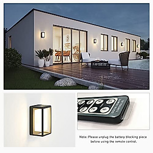 MVBT Modern Outdoor Solar Wall Light, LED Porch Patio Door Entryway Sconce Exterior Fixture Wall Lamp 3000K Landscape Lighting with No Wiring Required