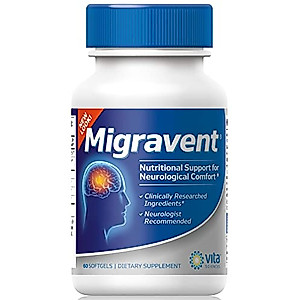 Vita Sciences Migravent: A Comprehensive Supplement with Riboflavin, Magnesium, Coenzyme Q10, PA-Free Butterbur, and Proprietary Blend for Optimal Cranial Comfort, Health, and Defense. Migraine