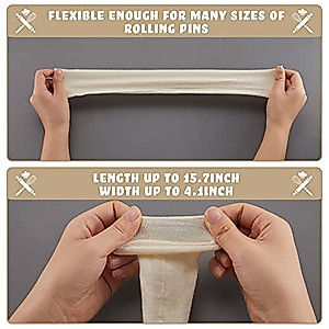 Set of 4 Rolling Pin Covers Cotton Rolling Pin Holder White Rolling Pin Sock Sleeve for Baking