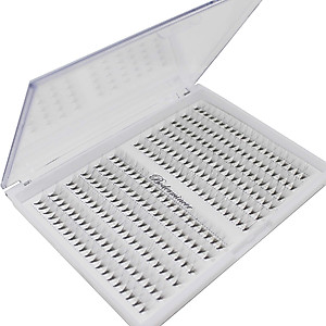 Dedila Short Stem Nature Long 10D Premade Fans Dramatic Volume Eye Lashes Extensions Thickness 0.07mm D Curl Soft and Light Weight Individual False Eyelashes Cluster (11MM)