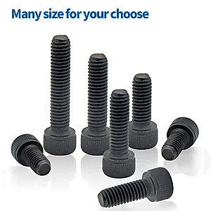 Augiimor 30PCS M6 x 25mm Socket Head Cap Screws 1mm Pitch Alloy Steel, Black Oxide Hexagon Socket Cap Head Bolts Screws