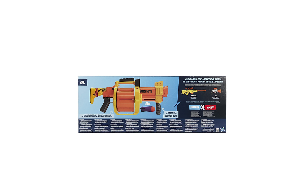 Nerf Fortnite GL Rocket Blaster - 6 Rockets for Epic Fun
