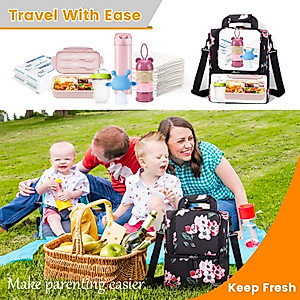 Orzbow Diaper Bag Backpack Tote,Fits Most Breast Milk Storing Bags, Double Layer for Working Moms