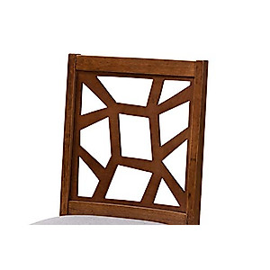 Baxton Studio Abilene Mid-Century Grey Fabric Upholstered and Walnut Brown Finished Dining Chair