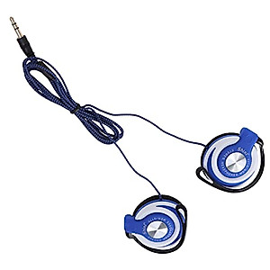 Mikikit Wrap Around Earphones 3pcsheadset Stereo Earphone Player Headphones Earphones for On Blue Hook .mm Over Buds Wired Clip Mm Ear Earhook Head Workout Mp Computer Sports Wired Headphone