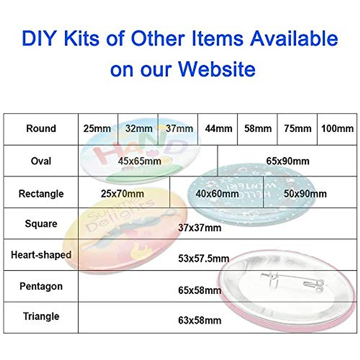 ChiButtons Kit 75mm (3") Button Maker Badge Press Machine-B400 + 75mm Round Die Moulds + 100 set Pin Button Components + Adjustable Circle Cutter (Black-new)