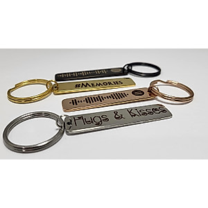 NationInFashion Spotify Code Custom Music Code Keyring Spotify Keychain Personalized Keycring Both side Engraving for Him Her Women Men Best Friends Mom Dad Sister Brother